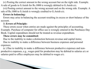 Cashbook and Errors in Financial Accounting | PPT