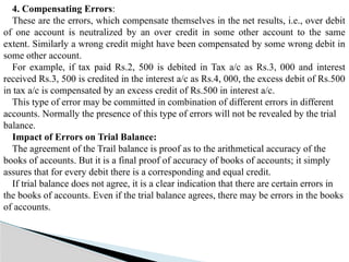 Cashbook and Errors in Financial Accounting | PPT