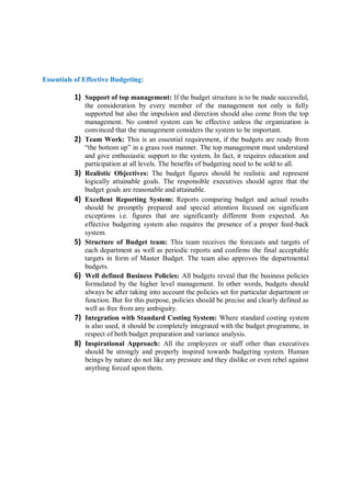 Cash budget reference material | PDF