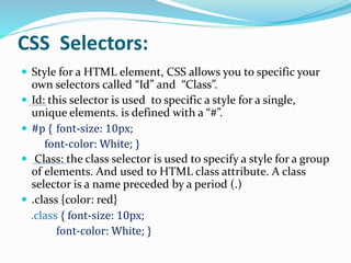 Cashcading stylesheets | PPT