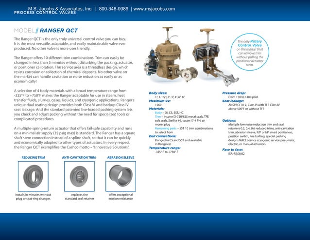 Cashco Control Valves: Product Summary | PPT