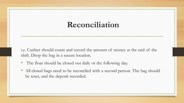 Cash Control Examples and Guidelines | PPT
