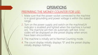 Cash counting machine | PPTX