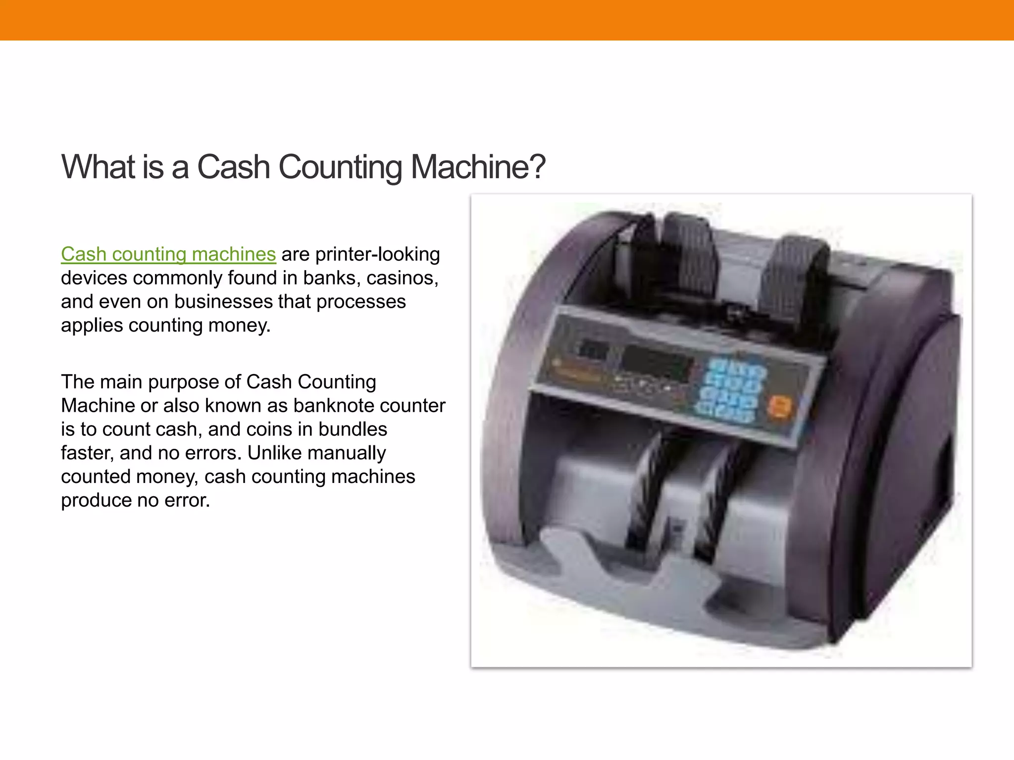 High-Quality Cash Counting Machines | Carnation Enterprise | PPTX