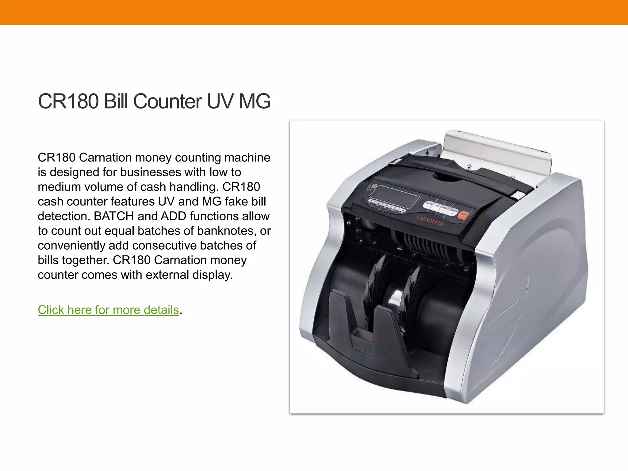 High-Quality Cash Counting Machines | Carnation Enterprise | PPTX
