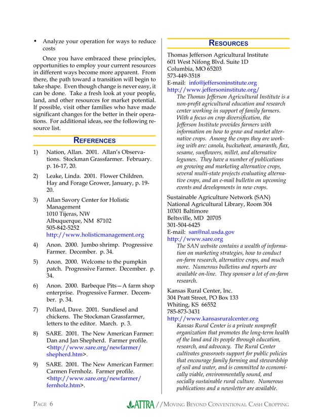 Moving Beyond Conventional Cash Cropping | PDF