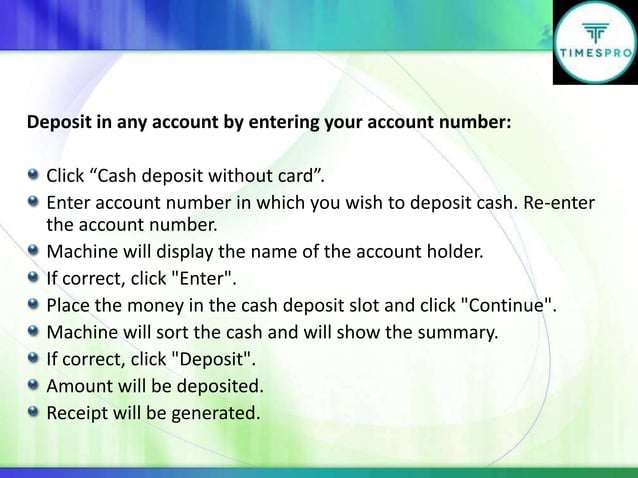 Cash deposit machine | PPTX | Credit Cards | Personal Debt