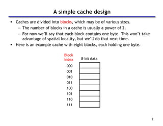 cashe introduction, and heirarchy basics | PDF | Data Storage and ...