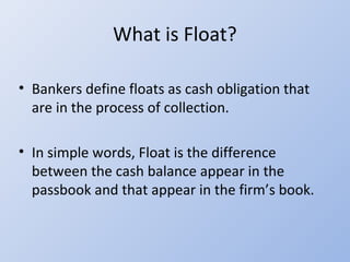 Cash float | PPT | Credit Cards | Personal Debt