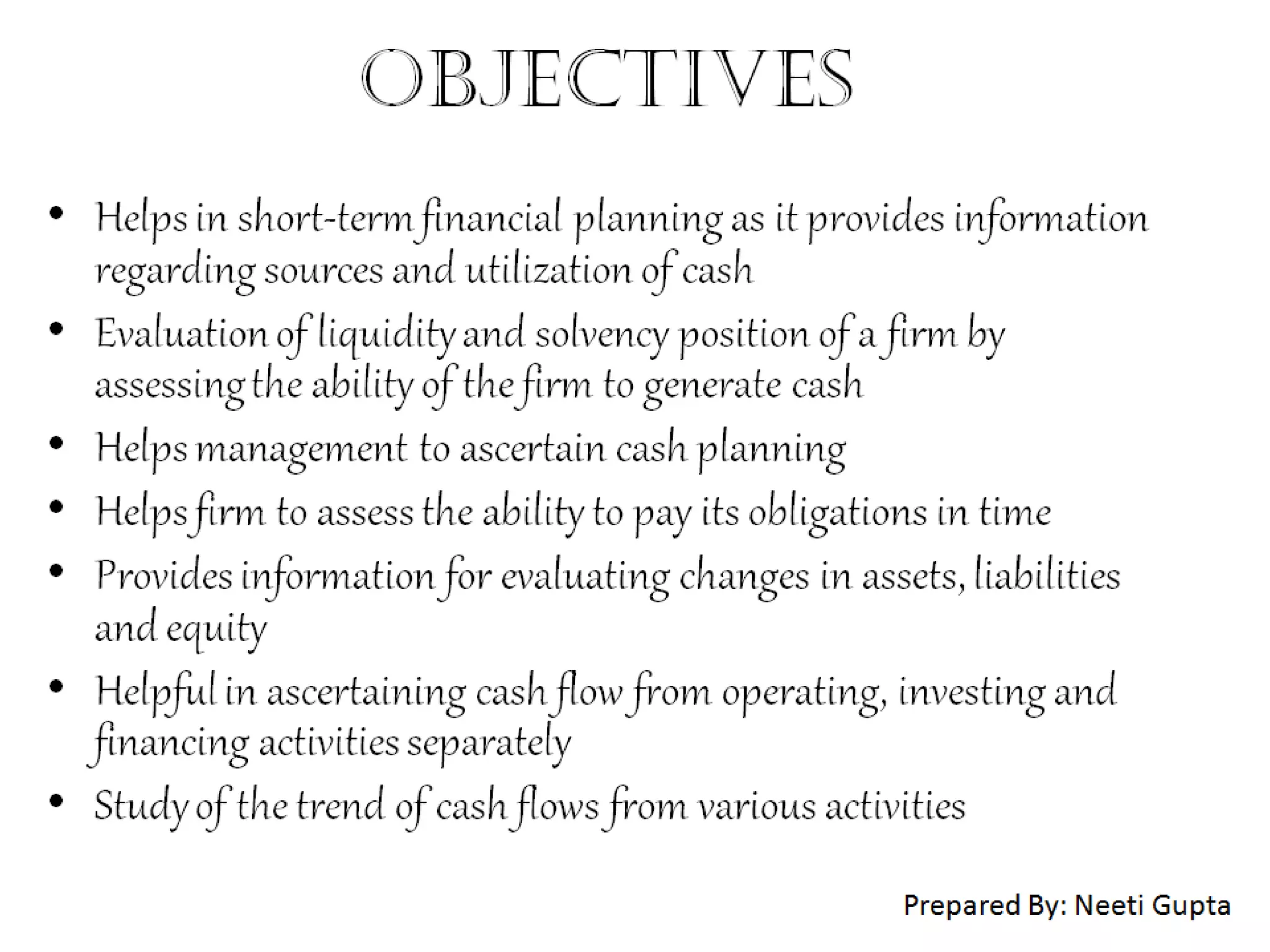 Cash Flow Statement: Meaning, Objectives and Limitations | PPTX ...