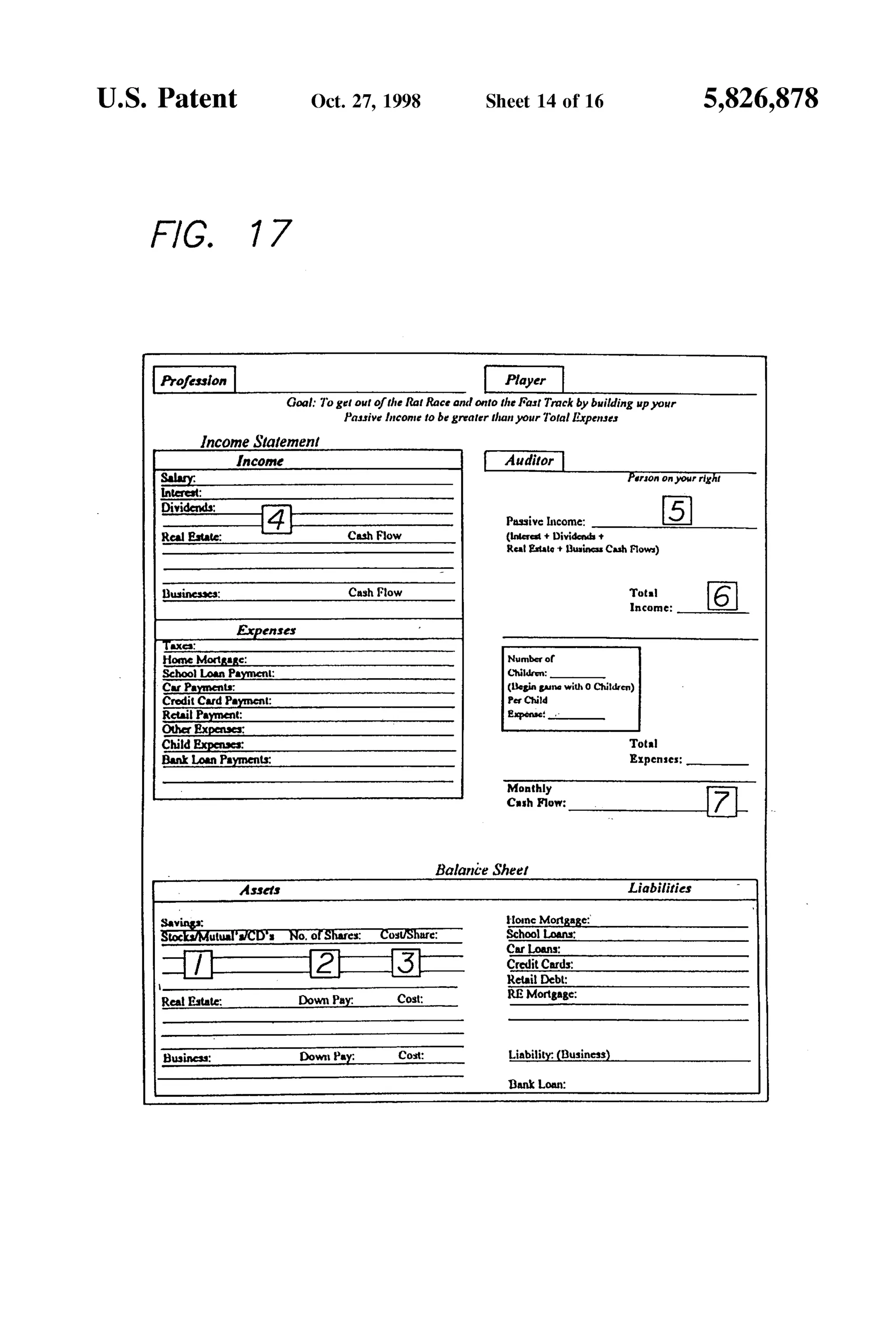Cashflow 101 Board Game Gesigns + Patents [Kiyosaki] | PDF