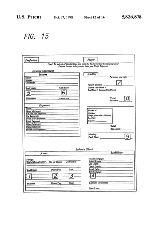 Cashflow 101 Board Game Gesigns + Patents [Kiyosaki] | PDF