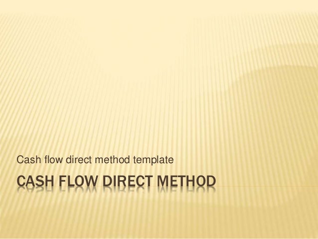 Cash flow direct method