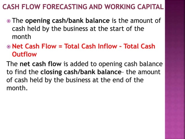Cash flow forecasting and working capital.pptx