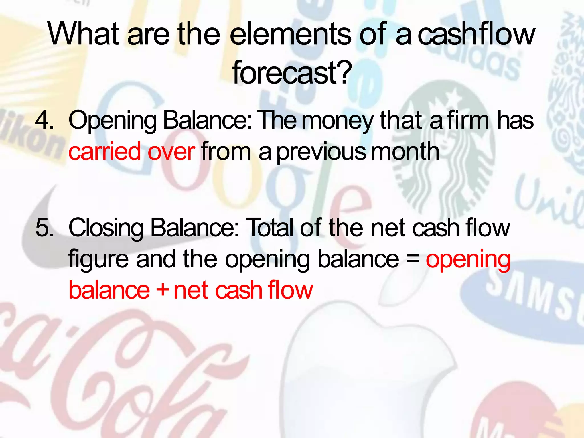 Cash flow forecasting | PPTX