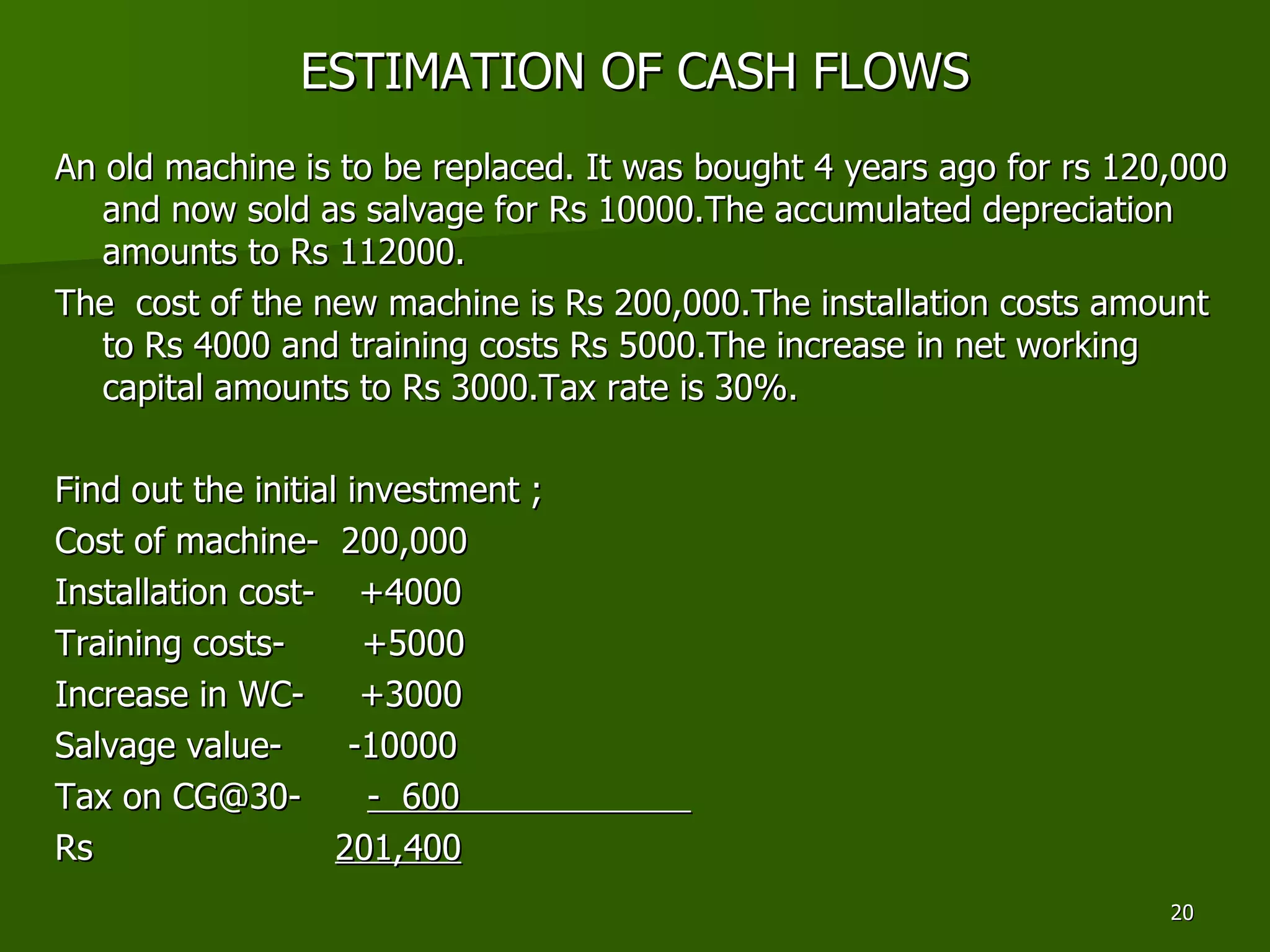 Estimation of Cash Flow | PPT