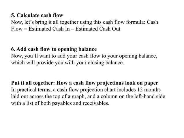 cash flow projection.pptx