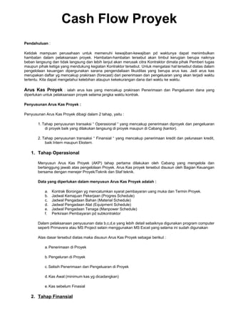 Cash flow proyek | DOC