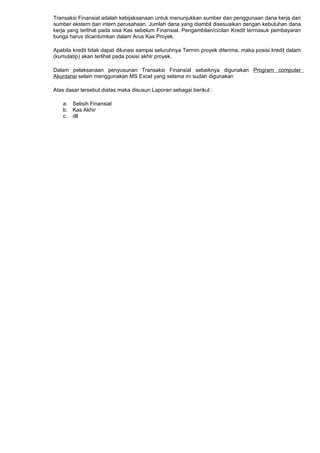 Cash flow proyek | DOC