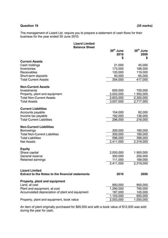 Cash flows question 19 (2) | DOCX