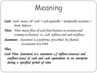 cash flow statement | PPTX