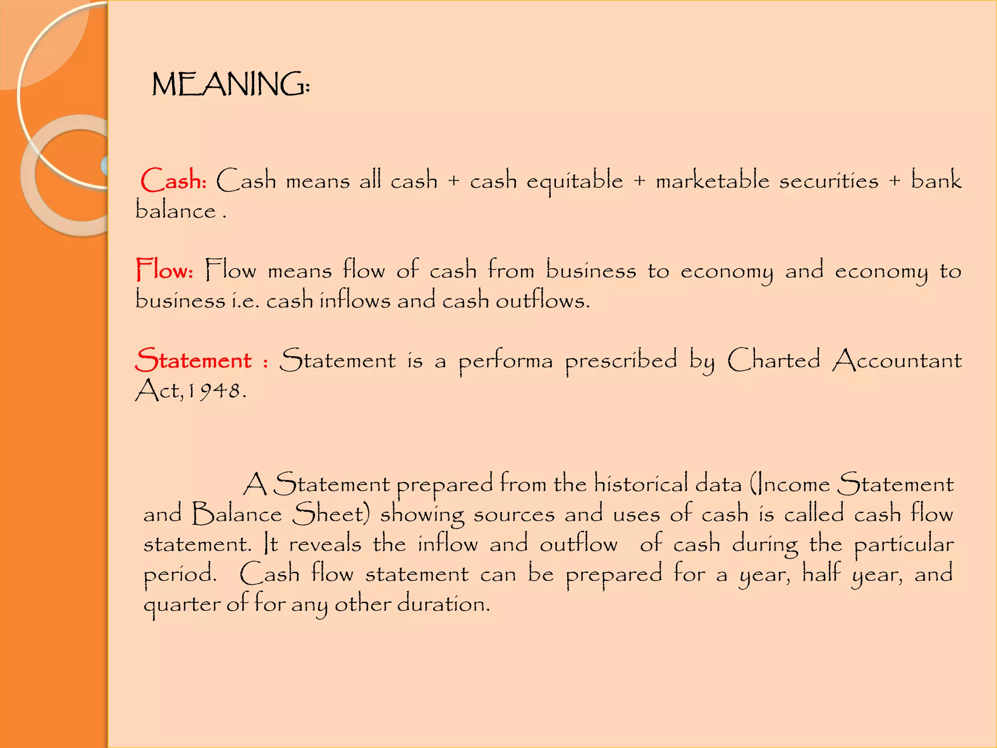 Cash flow statement | PPTX