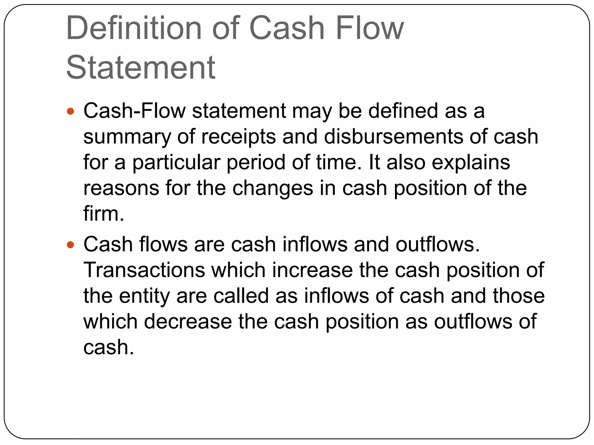 Cash flow statement | PPTX