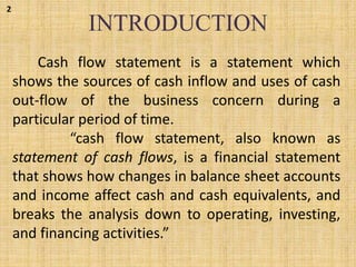 Cash flow statement | PPTX | Business Accounting & Finance | Business