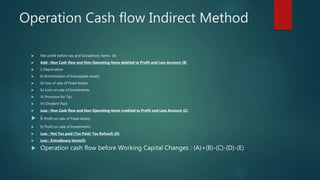 Cash flow statement (Indirect Method) | PPTX