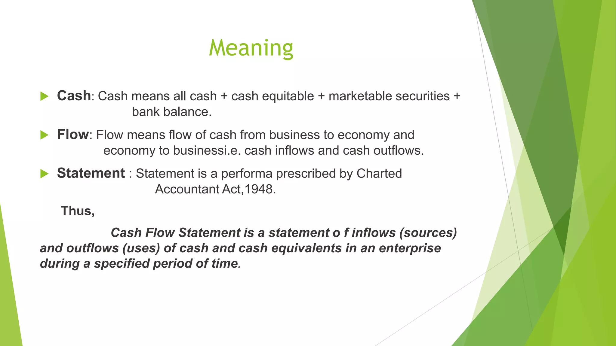 Cashflow statement | PPTX