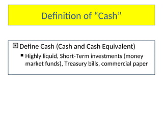 Cash flow statement- Management Accounting | PPT