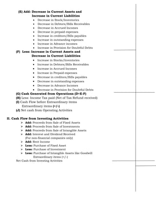 Cash flow statement pdf | PDF
