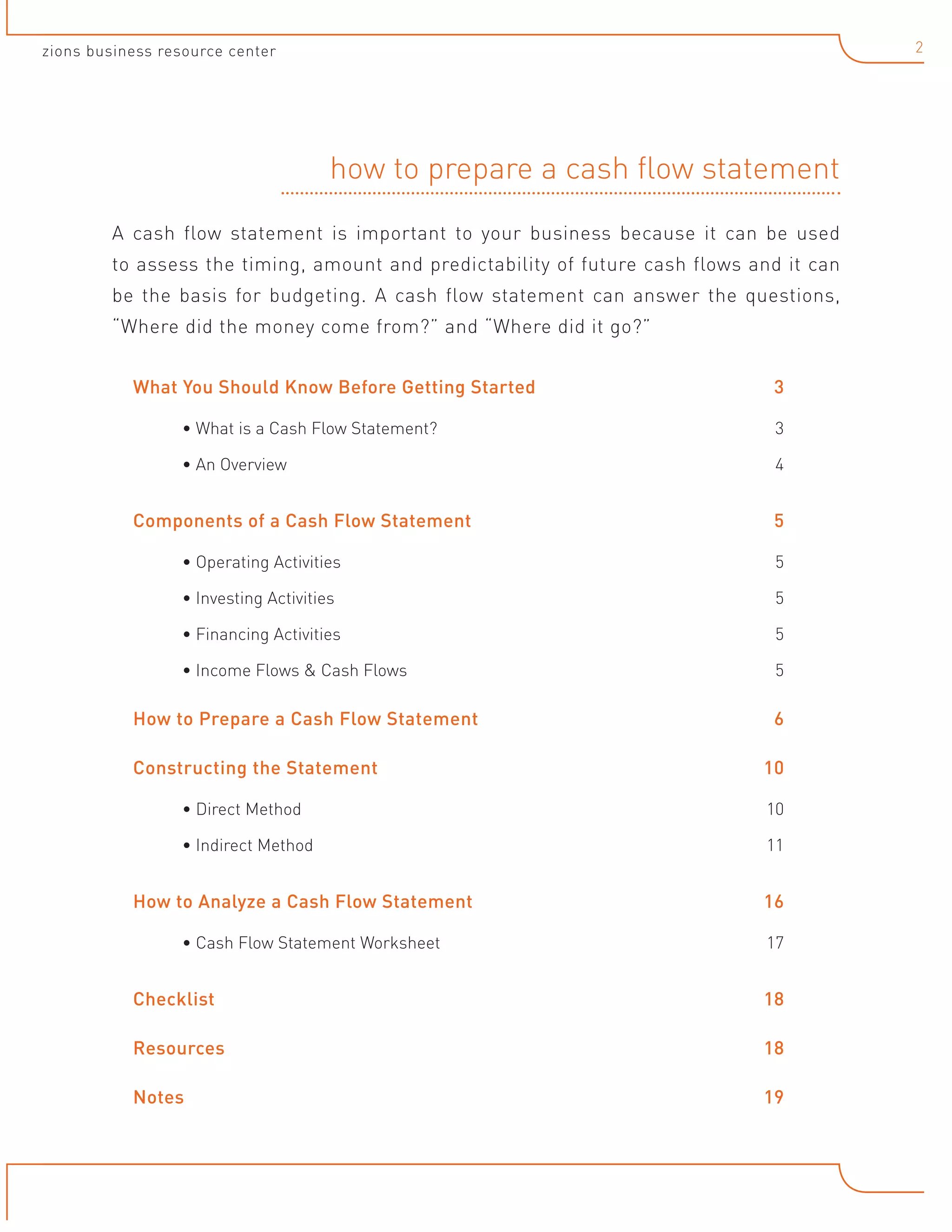 Cash flow statement prep | PDF