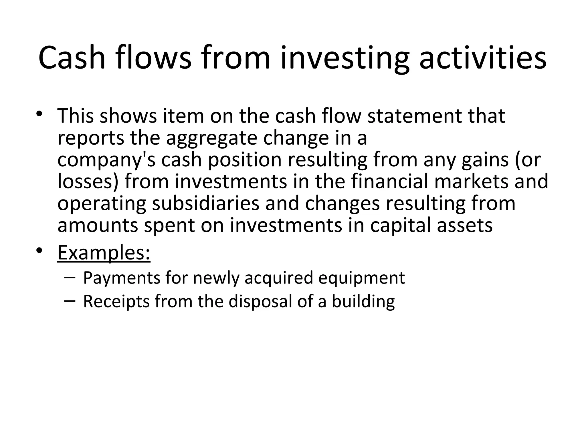 Cash flow statements | PPT
