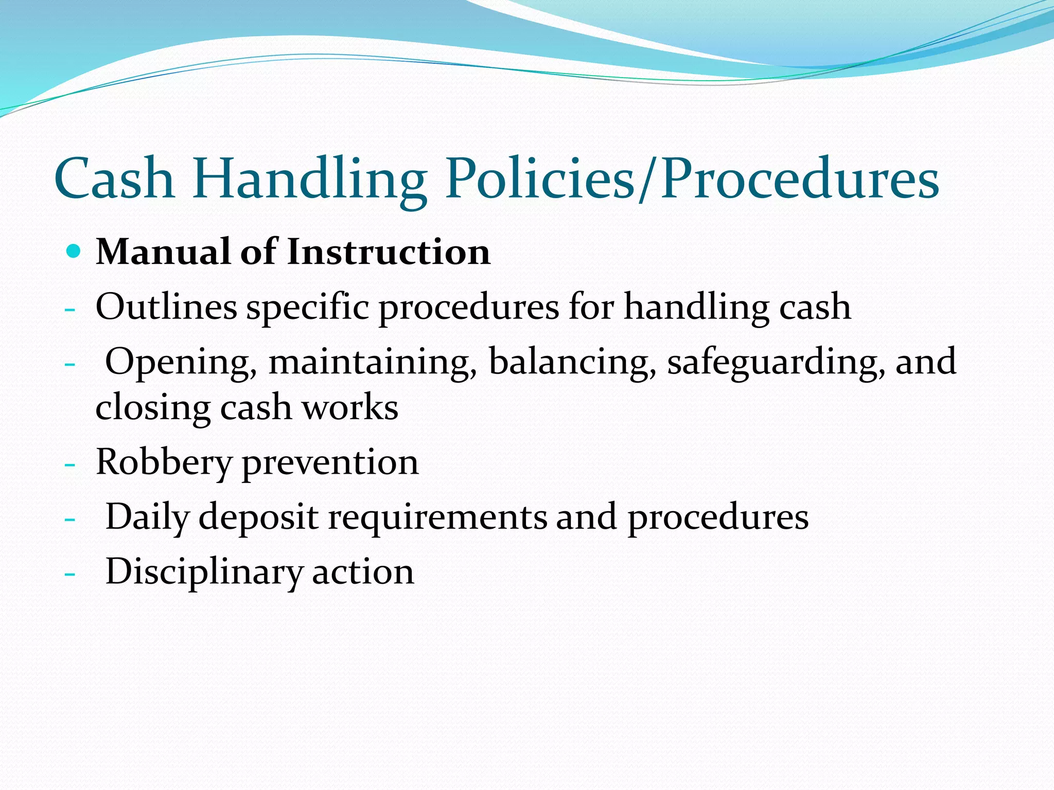 Cash Handling Procedures & Characteristics of a Cheque.pptx