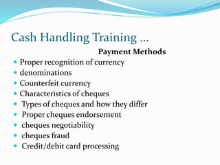 Cash Handling Procedures & Characteristics of a Cheque.pptx