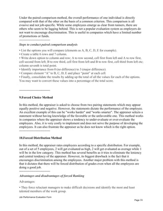 Cashier and customer service performance appraisal | DOC