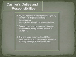 Cashiering | PPTX
