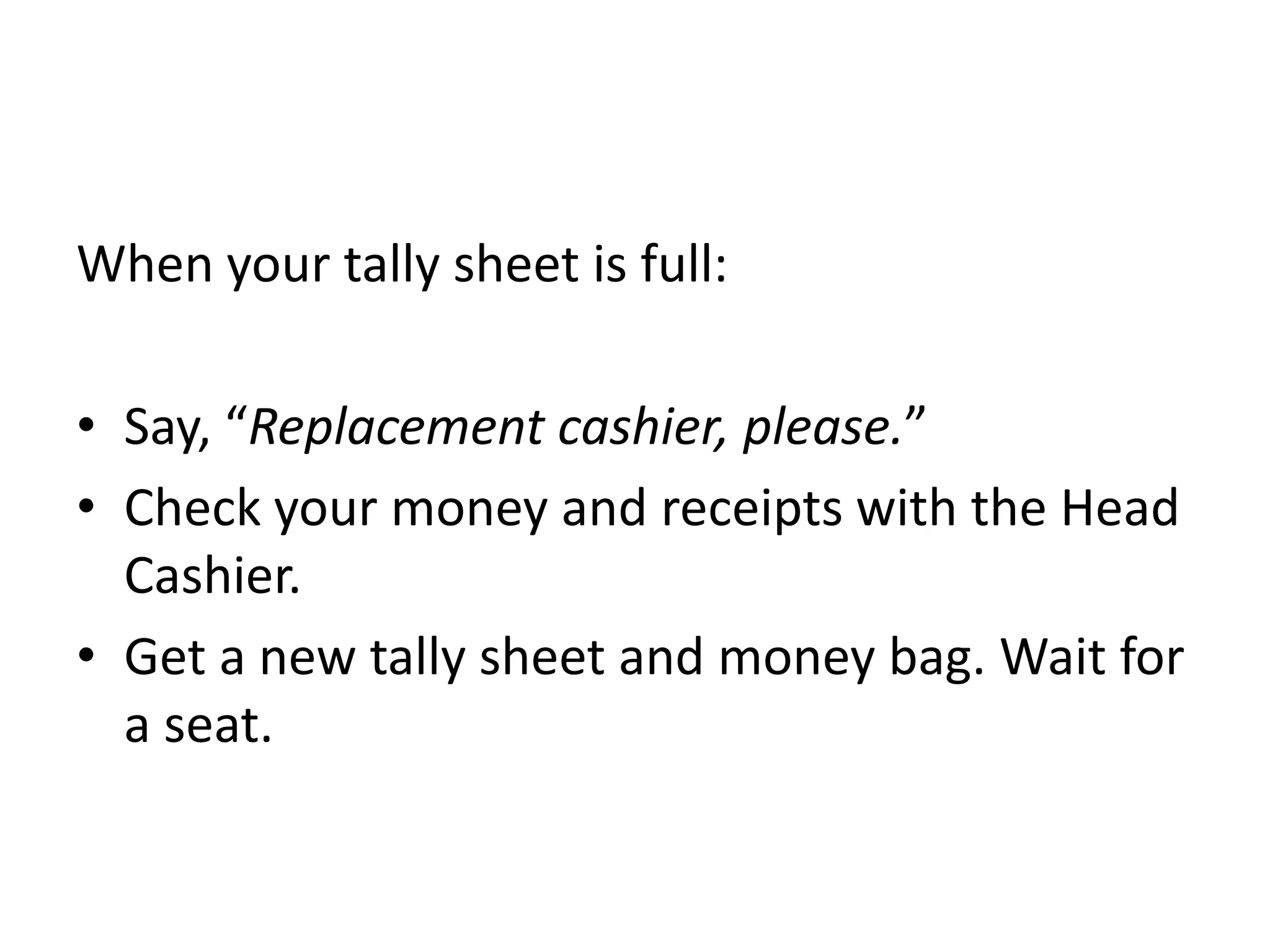 Cashier Training Material | PPTX