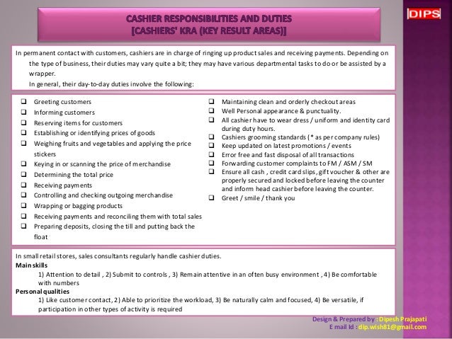 Cashier traning (sop)