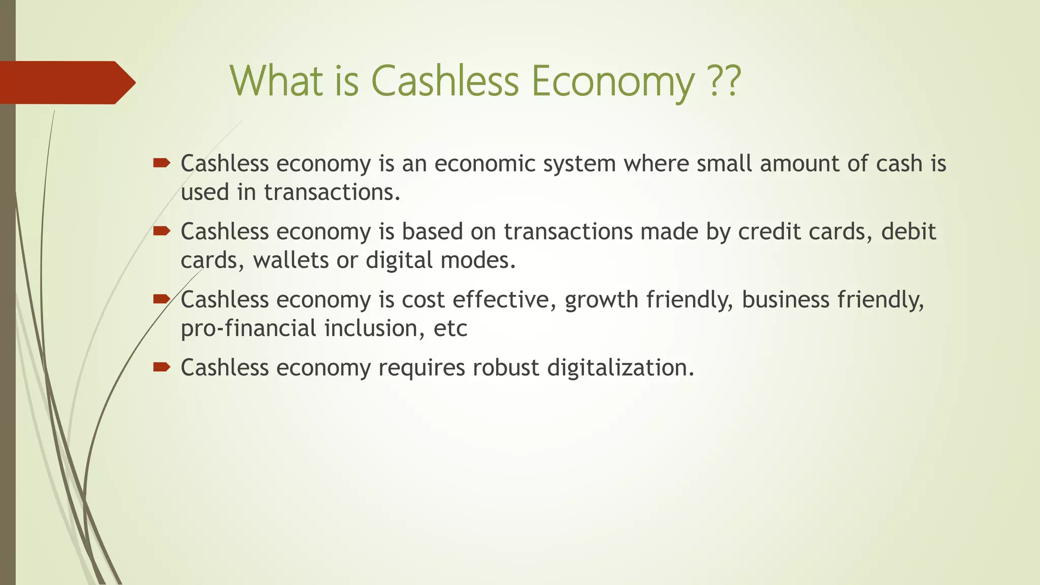 Cashless economy | PPTX