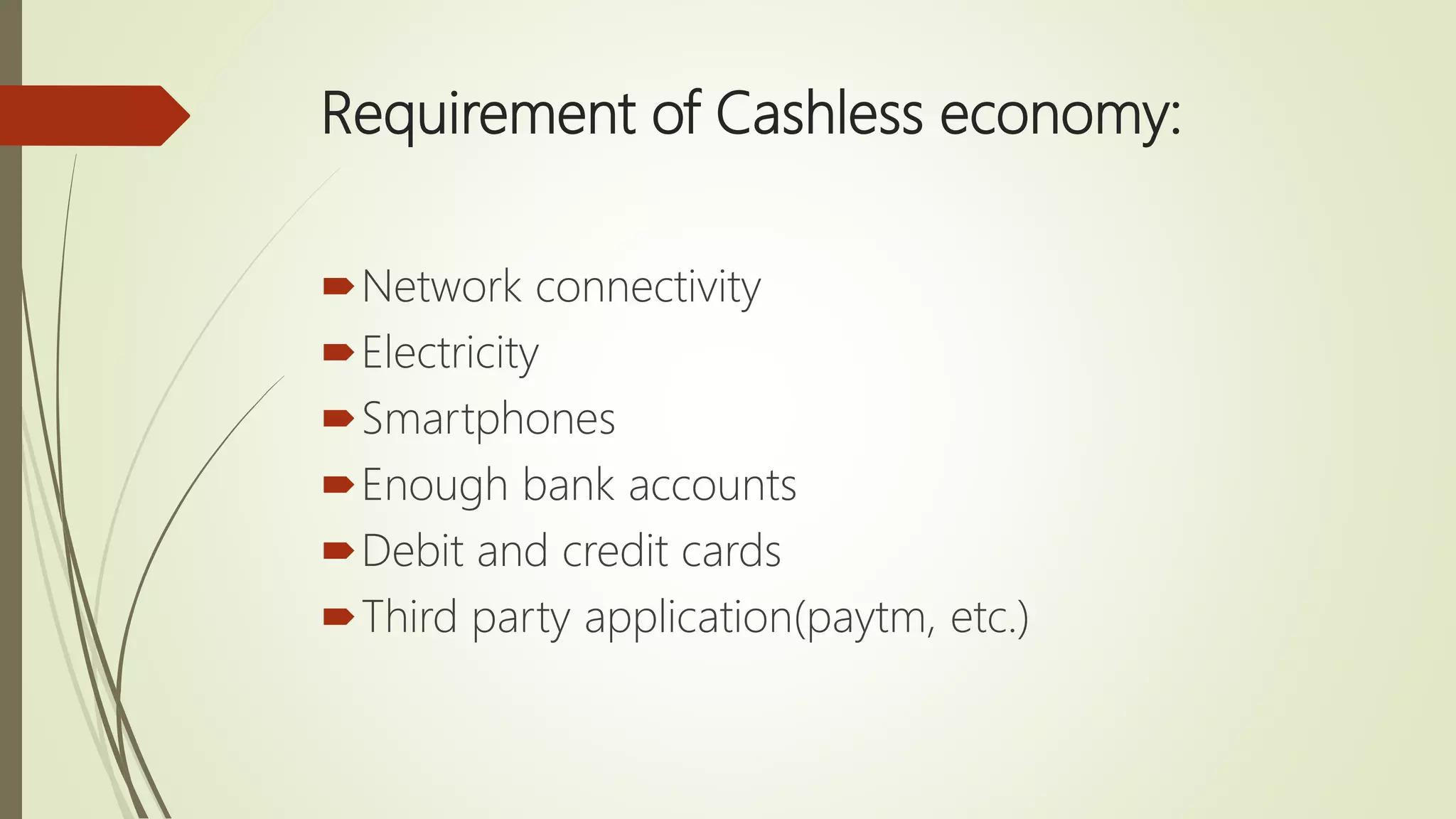 Cashless economy disadvantages | PPT