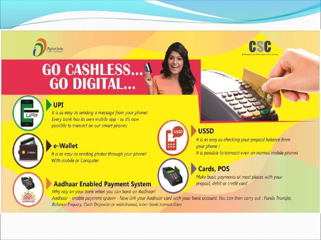 Cashless economy - Presentation of Cashless economy methods to follow | PPT