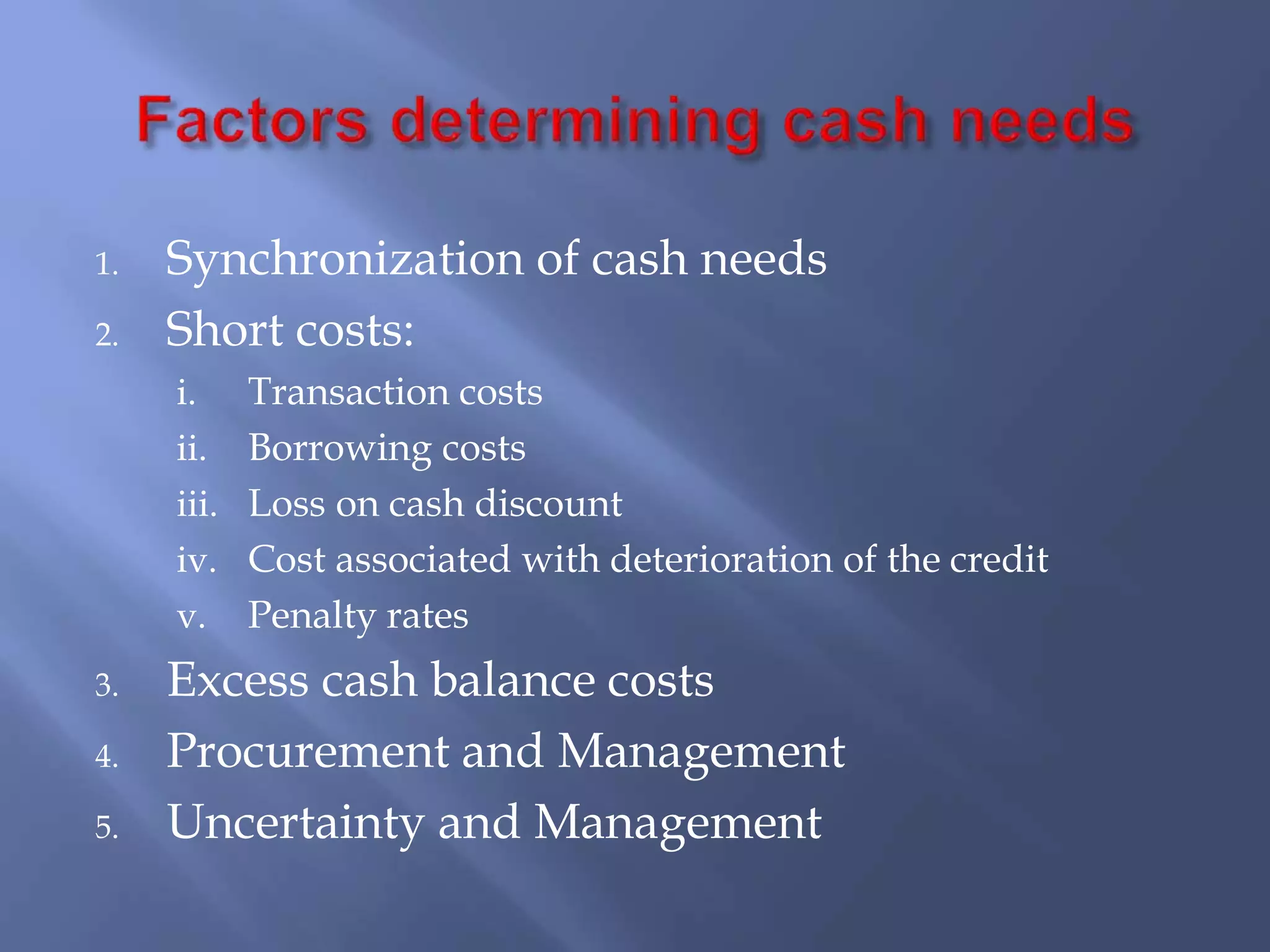 Cash management | PPTX