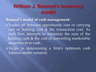 Cash management | PPTX