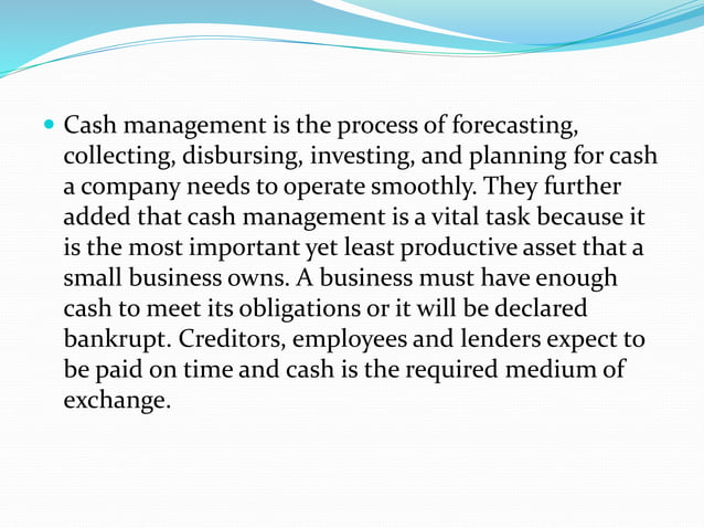 Cash management | PPT