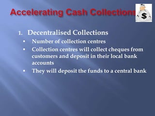 cash management overview and its strategiespptx | PPT