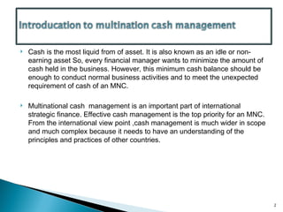 Cash Management multinational financial | PPT