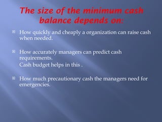 cash management and its benefits and types | PPTX