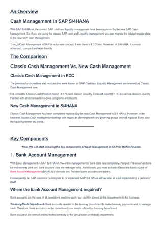 Cash Management in SAP | PDF